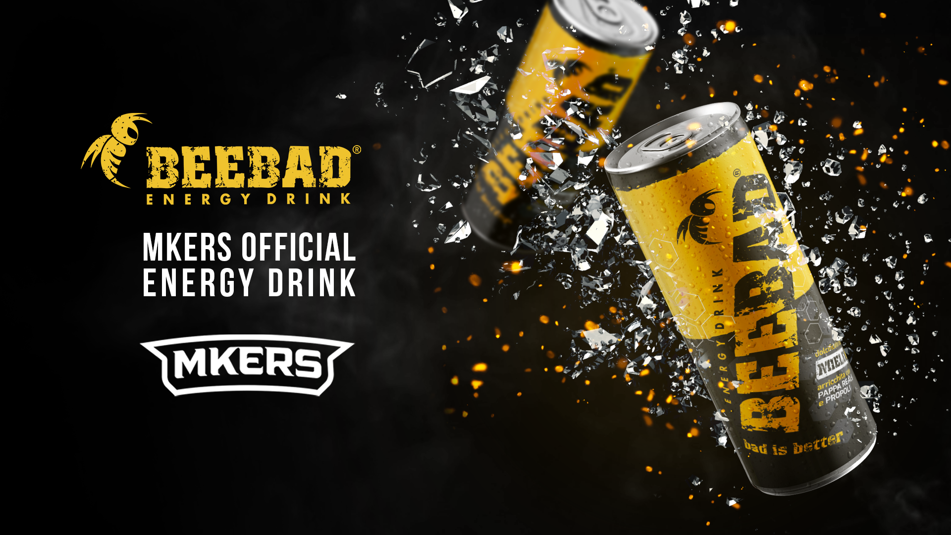 BEEBAD è il nuovo official energy drink di Mkers